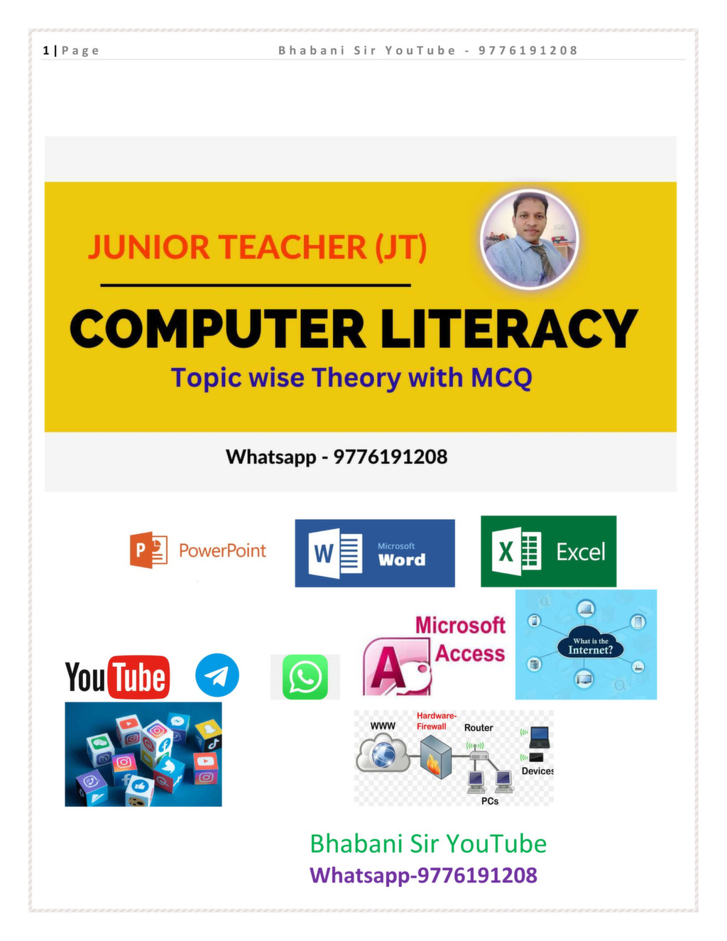 Junior Teacher Computer Literacy - SIR Odia