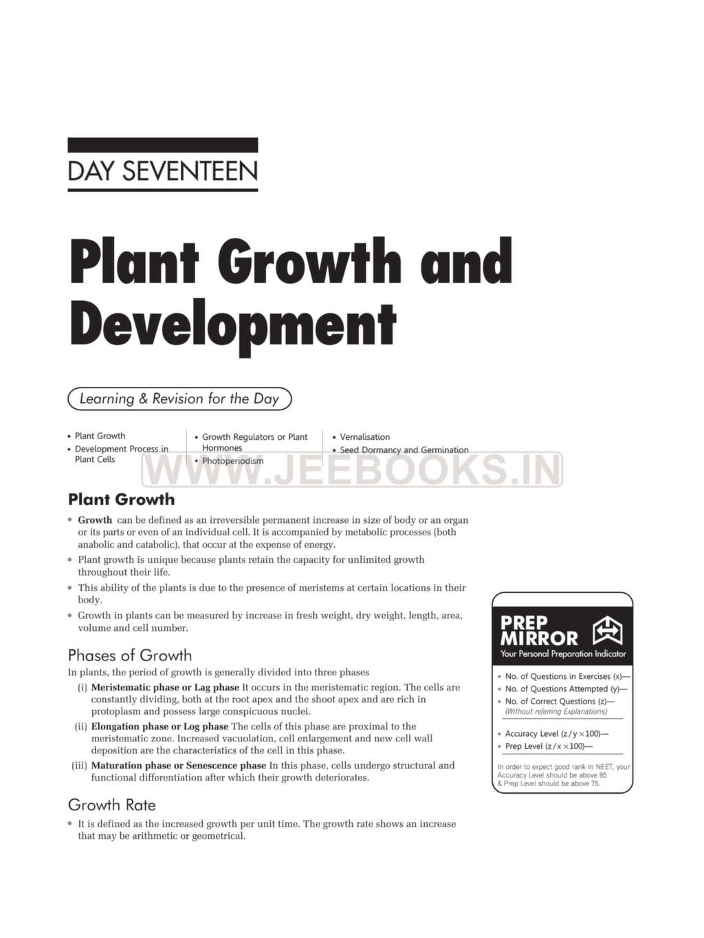 Plant Growth and Development - SIR Odia
